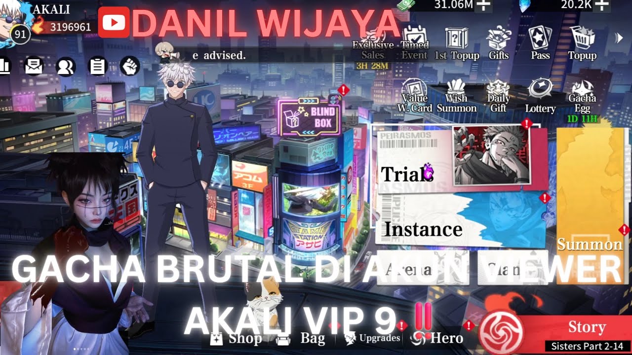 GACHA BRUTAL DI AKUN VIEWER AKALI VIP 9‼️- JUJUTSU SORCERER🔥 - YouTube