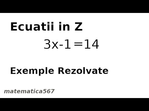 Ecuatii in multimea numerelor intregi Z - YouTube