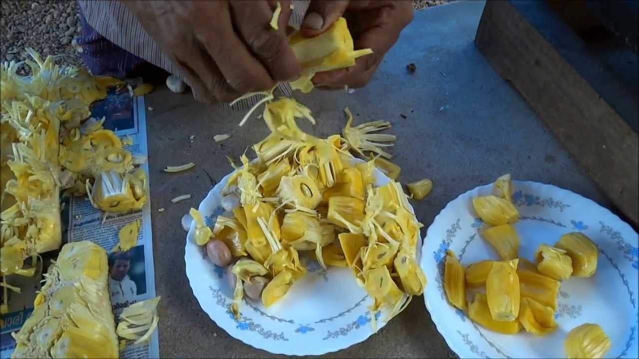 How to Take Jackfruit Flesh --- Tropical Fruit. - YouTube