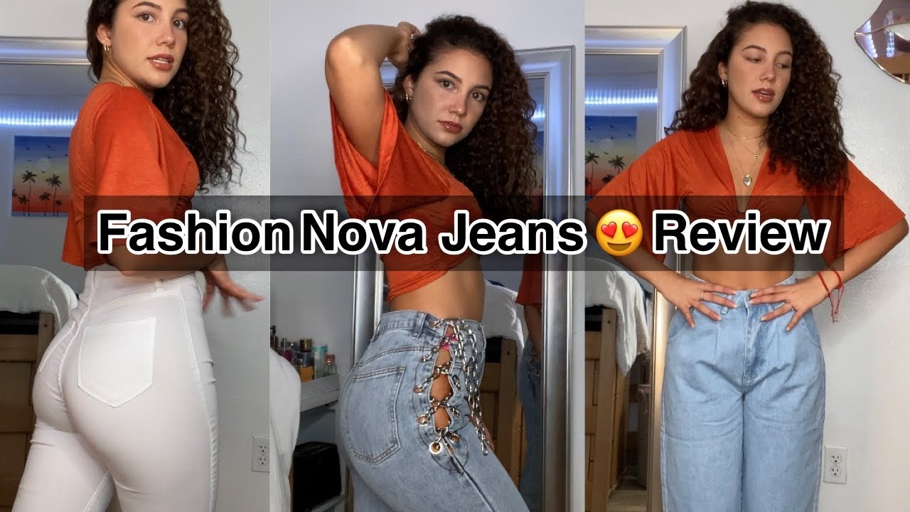 TRYING FASHION NOVAS MOST POPULAR JEANS | Solange Diaz - YouTube