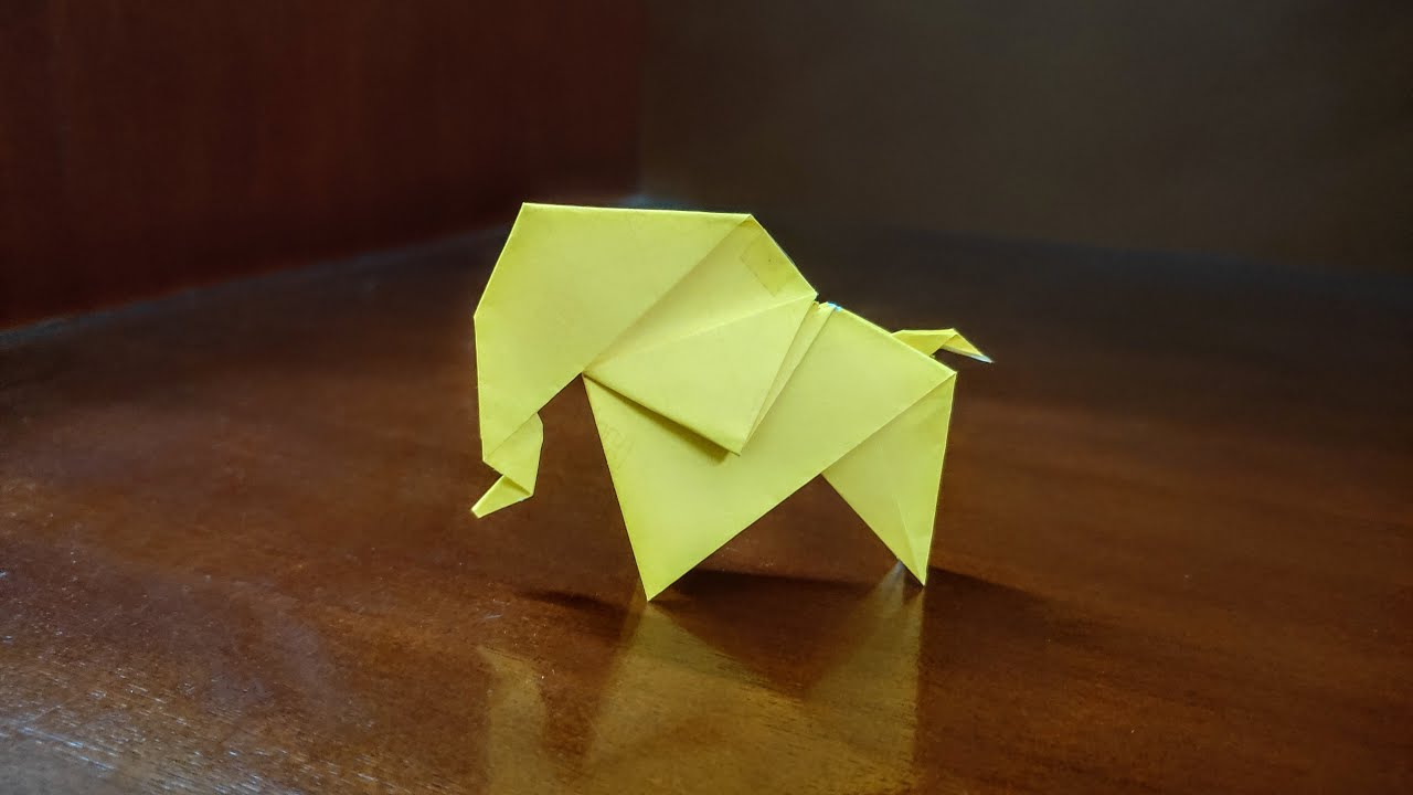 How To Fold Paper Origami Elephant Easy Step By Step - YouTube
