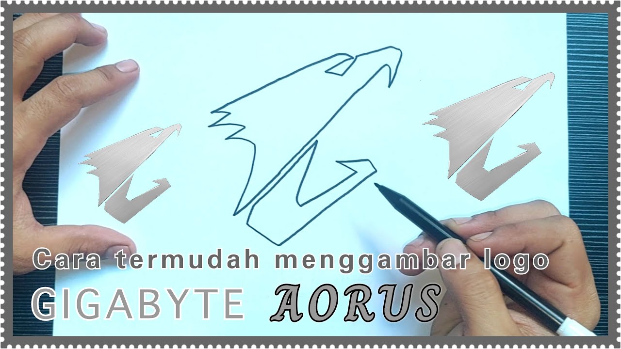 Menggambar Logo Gigabyte Aourus terbaru dengan mudah & cepat | Cara ...