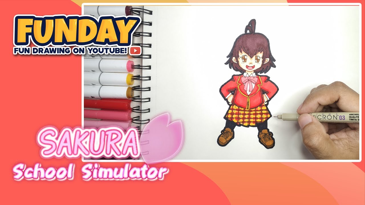 How to Draw SAKURA SCHOOL SIMULATOR !!! - YouTube
