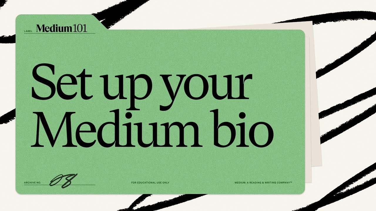 How to set up your Medium bio and About page - YouTube