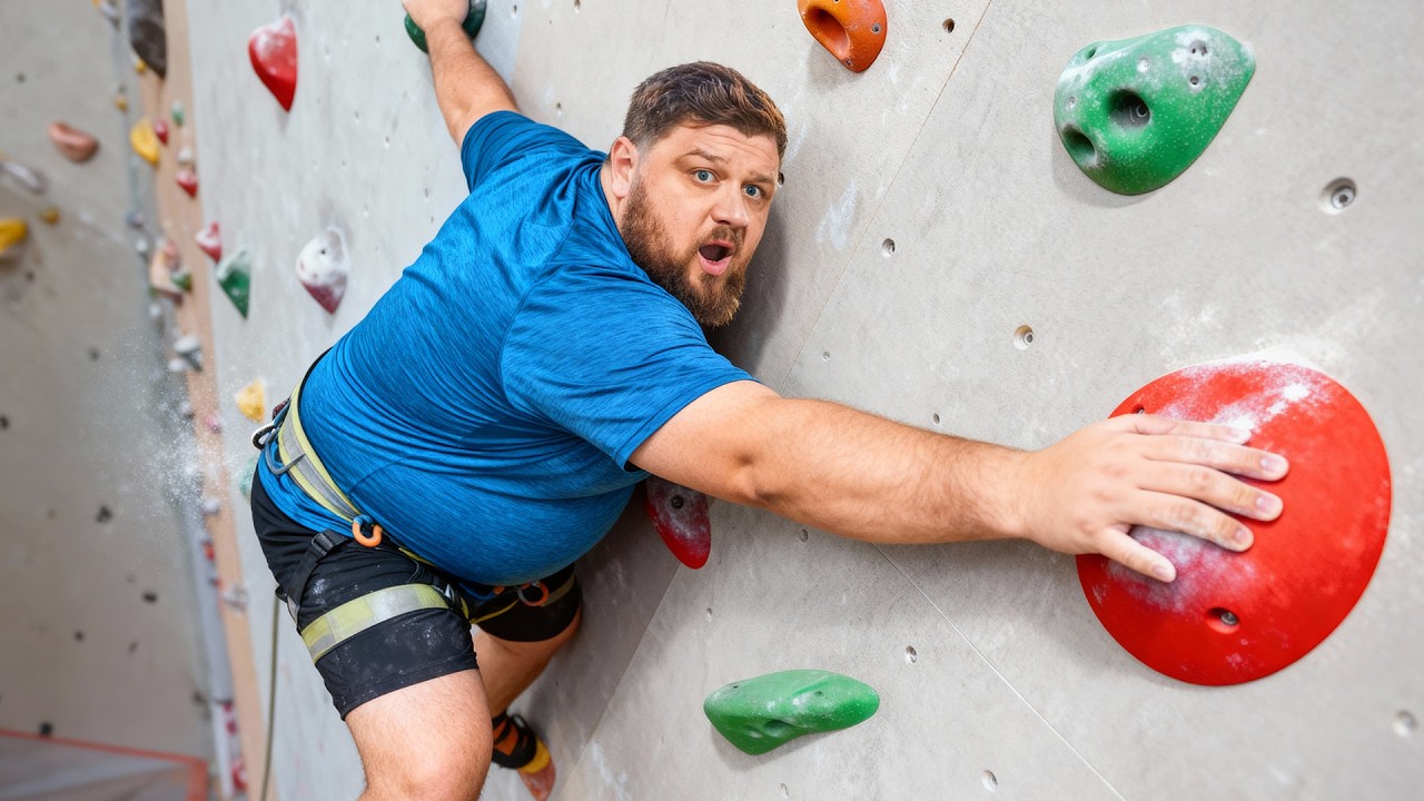 Can a Fat Guy Rock Climb? - YouTube