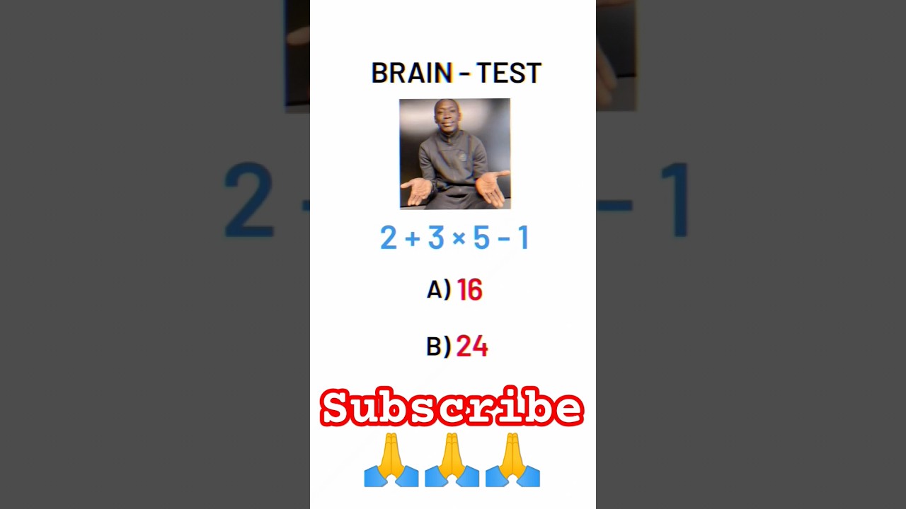 Brain Test #maths #brainsmart #mathstricks #logicpuzzles # ...