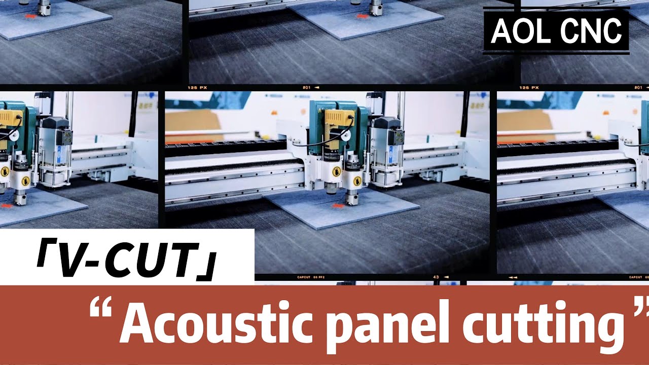 CNC Acoustic panel cutting machine（V CUT） - YouTube