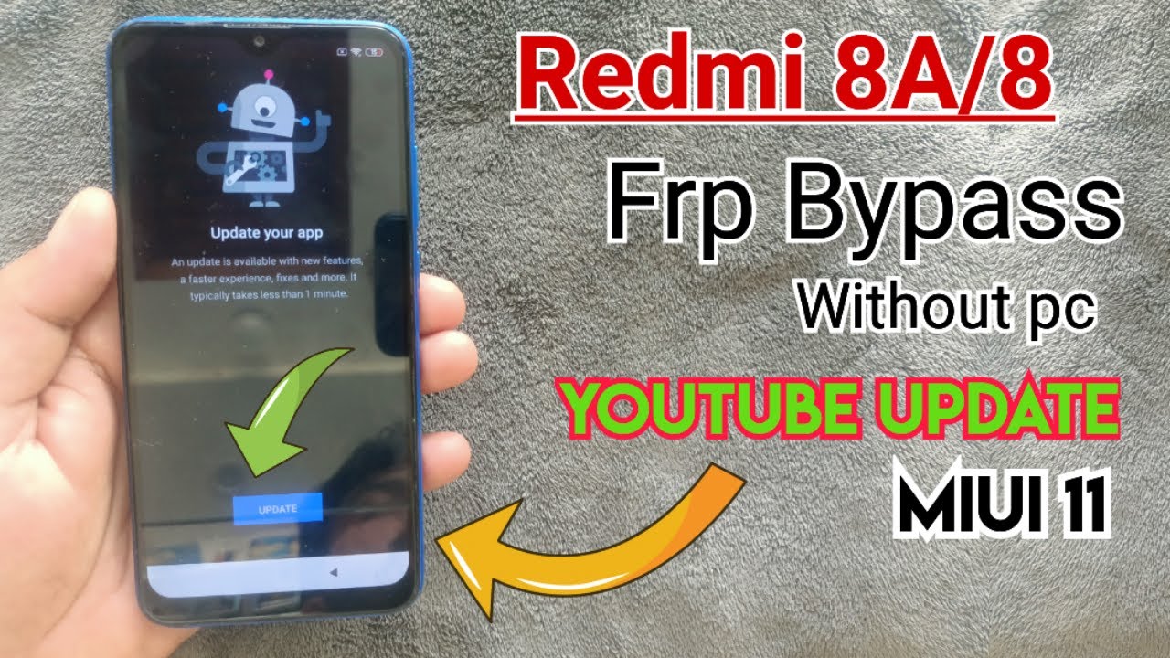 Redmi 8A Frp bypass YouTube update | Redmi 8/8A Google account bypass ...