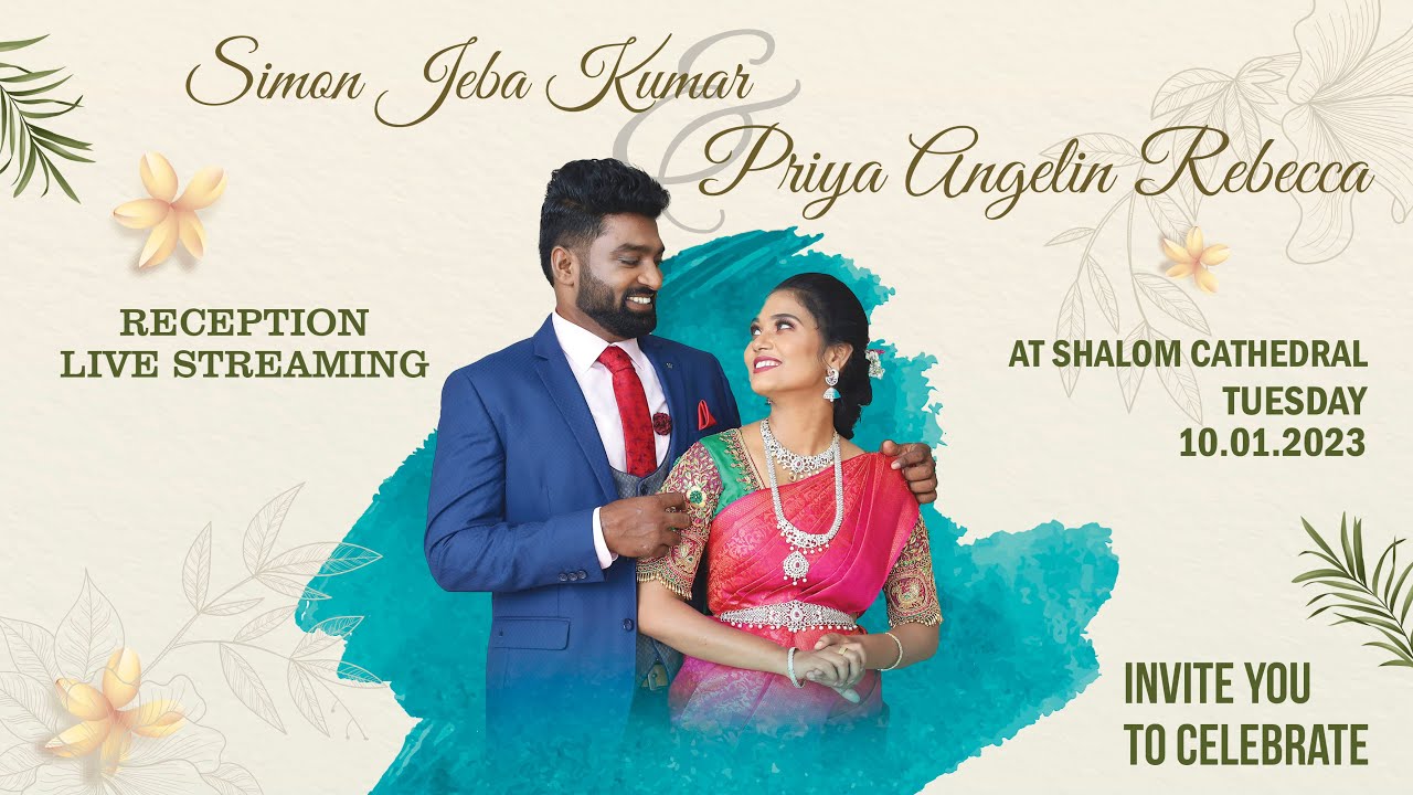 G. Simon Jeba Kumar with P. Priya Angelin Rebecca, Wedding live, Date ...
