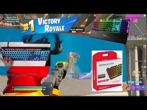 HyperX Pudding Keycaps Unboxing 🤩 Fortnite ASMR Gameplay - YouTube