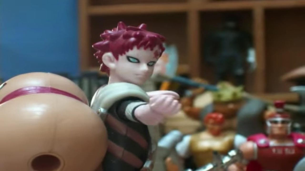 NARUTO: Gaara Stop Motion Animation Battle Figures - YouTube