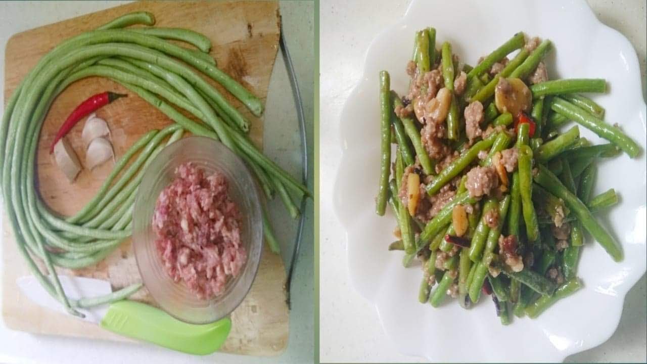 How To Cook Spring Bean With Ground Pork Chinese Recipe (Tagalog) - YouTube