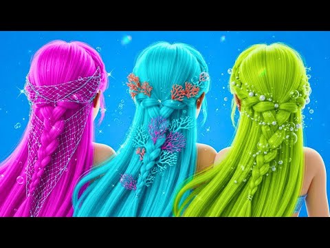 Beauty Hacks from MERMAIDS 💖 How to Turn Into a Mermaid