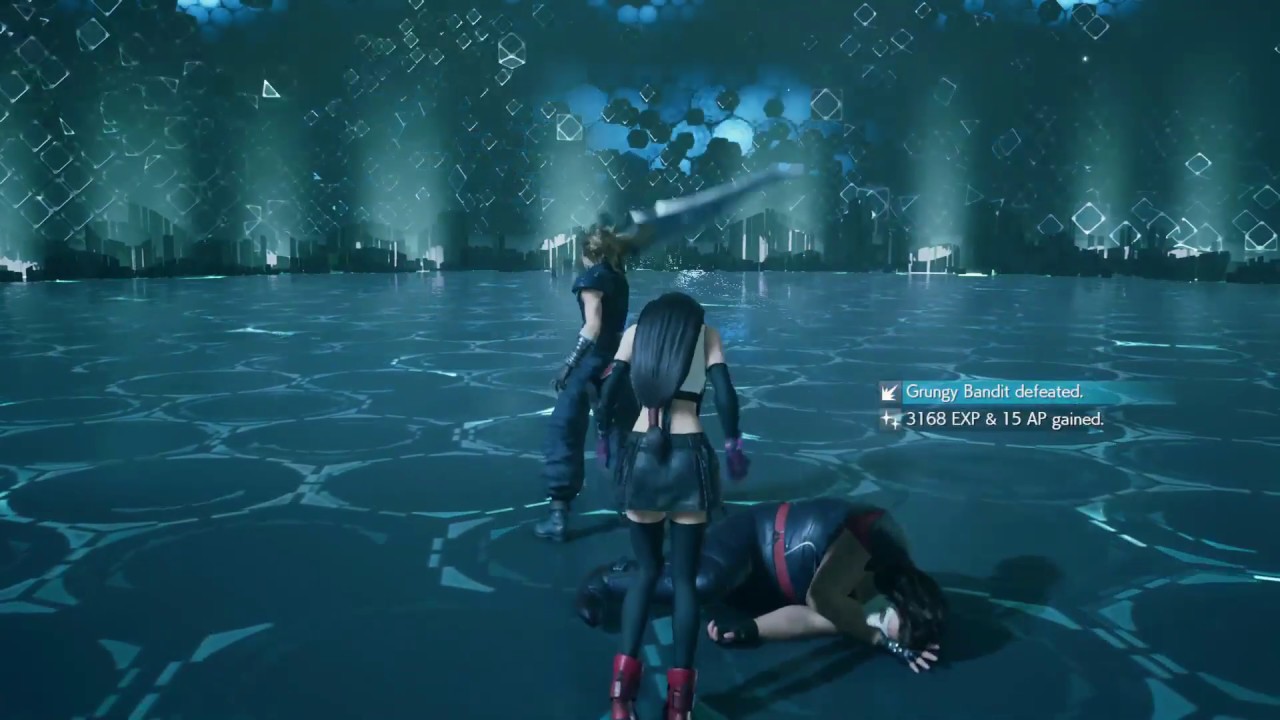 FF7R Shinra Combat Simulator - Tifa/Cloud Vs. Grungy/3-C Soldier ...