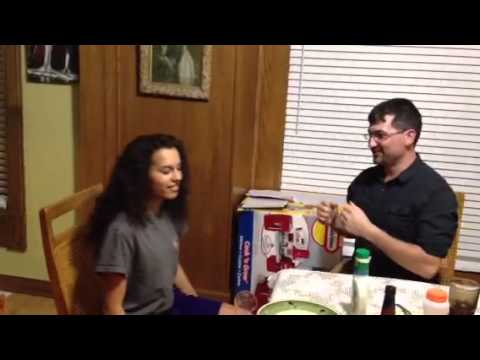 Girl with Amazing Abs lets guy punch her!!