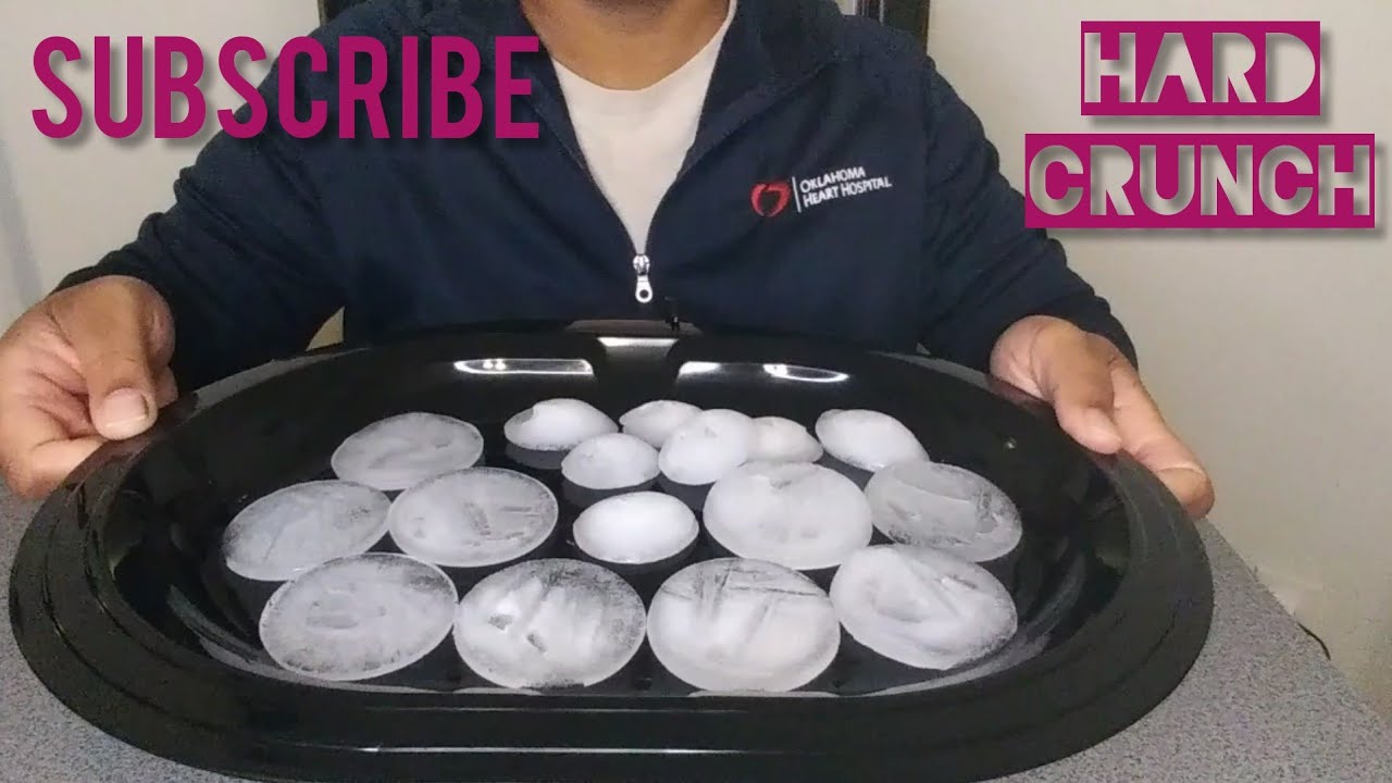 HARD CRUNCH DISCS AND OVALS ICE EATING ASMR - YouTube
