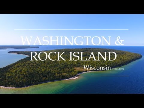Washington & Rock Island Wisconsin Aerial View Filmed With Drone 4K ...
