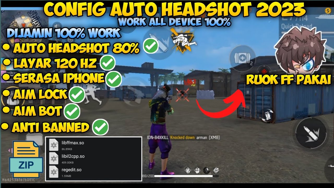 UPDATE!! CONFIG AUTO HEADSHOT FF TERBARU 2023 || NEMBAK BADAN HS ,NO ...