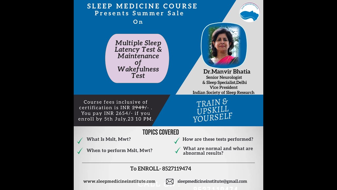 Upskill in Multiple Sleep Latency & Maintenance of Wakefulness Test ...