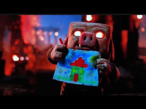 A MINECRAFT MOVIE /MALGOSHA KILLS LITTLE PIGLINS SAD SCENE RECAP ...