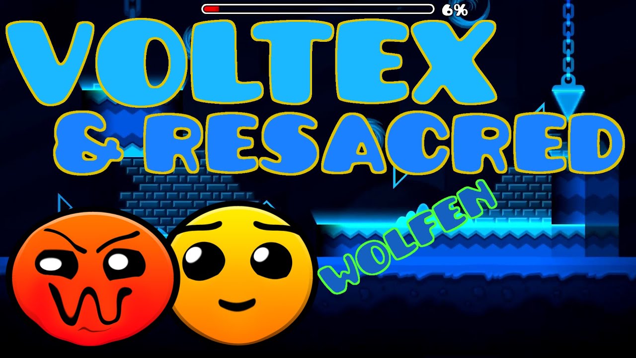 Geometry Dash Česky: VOLTEX & RESACRED!! [FHD/60FPS] - YouTube