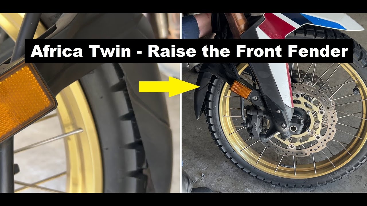 Africa Twin - DIY Raise the Front Fender - YouTube