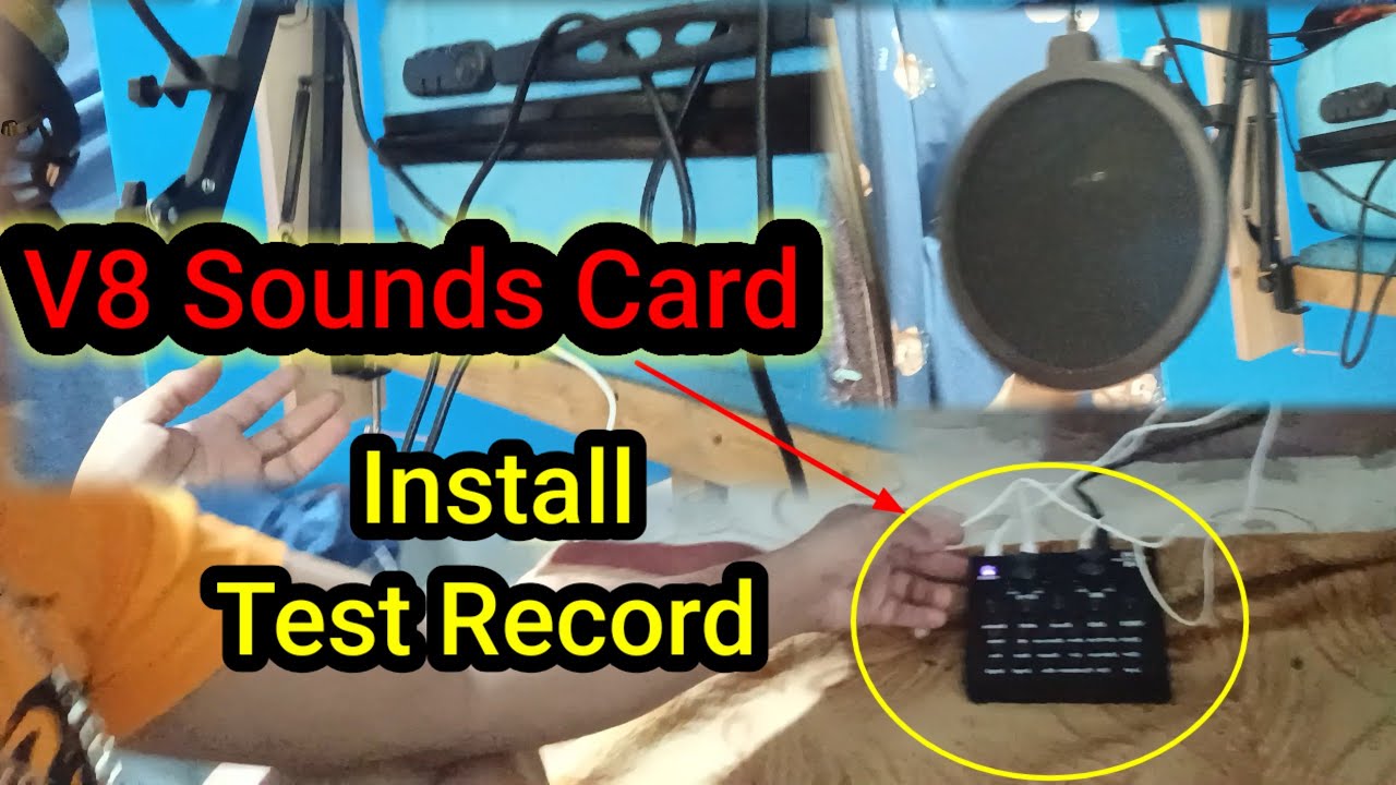 V8 Sounds Card Install &Test Recorded || V8 Sounds Card || Sounds ...