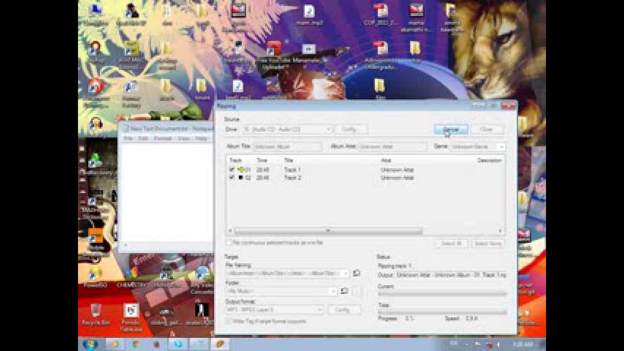how to rip audio cd files to mp3 file - YouTube