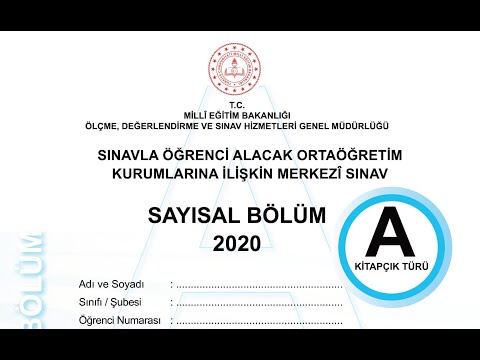 2020 LGS MATEMATİK SORULARI ÇÖZÜMLERİ