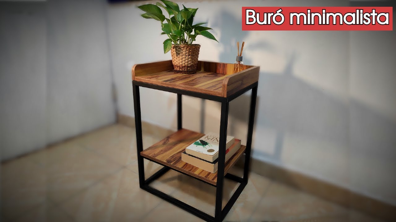 como fabricar un BURO EN ESTILO INDUSTRIAL -Melamina y Metal- - YouTube
