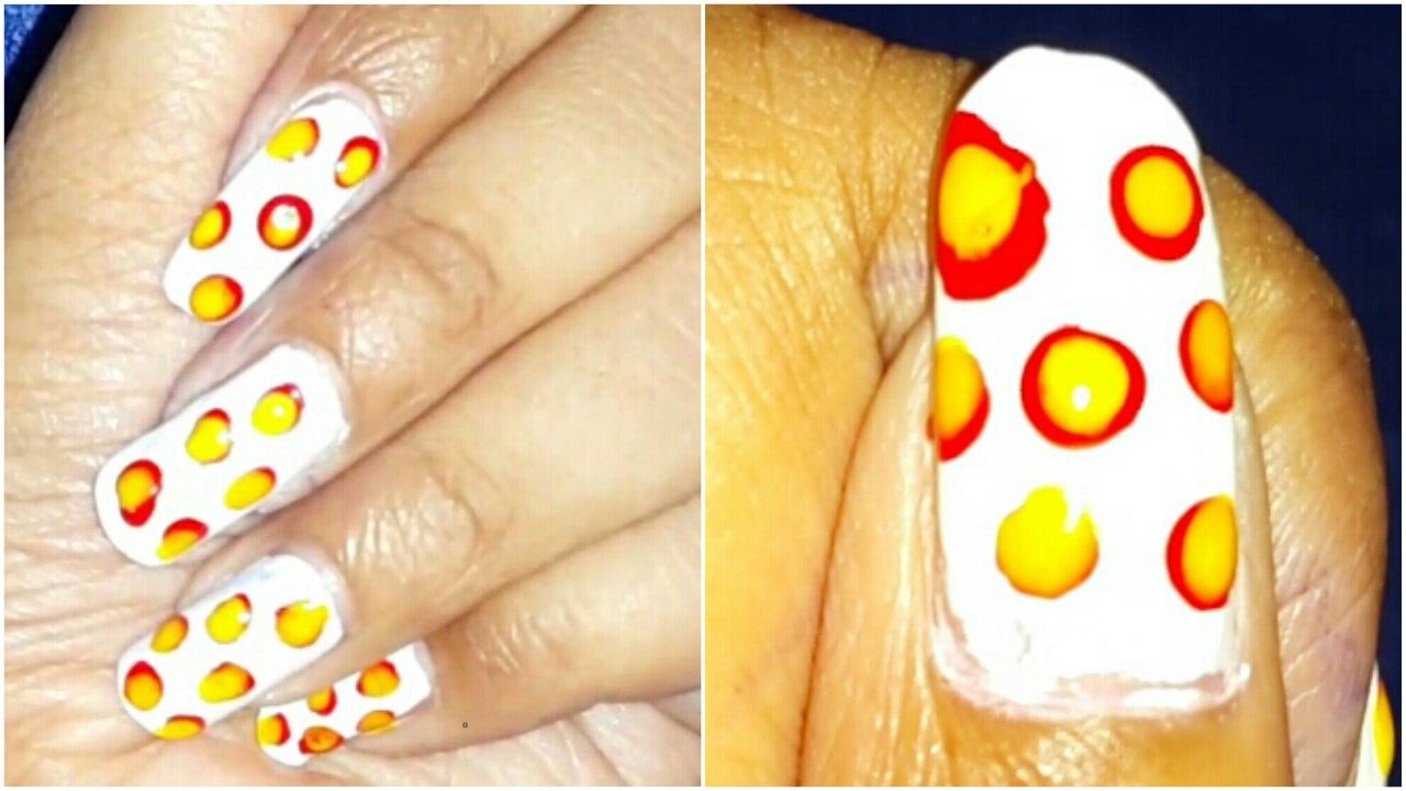 Easy nail art: Polka Dots Nails for Beginners / Namrata singh - YouTube