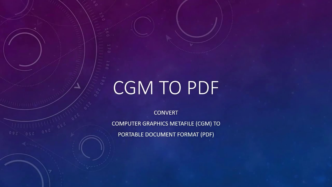Batch Convert CGM to PDF via command line CLI - YouTube