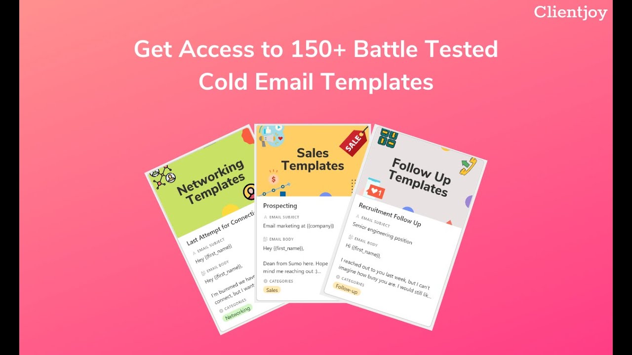 Free 150+ Email Templates | Battle Tested Cold Email Templates ...