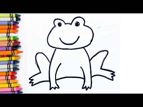 How to draw easy Frog Drawing - YouTube
