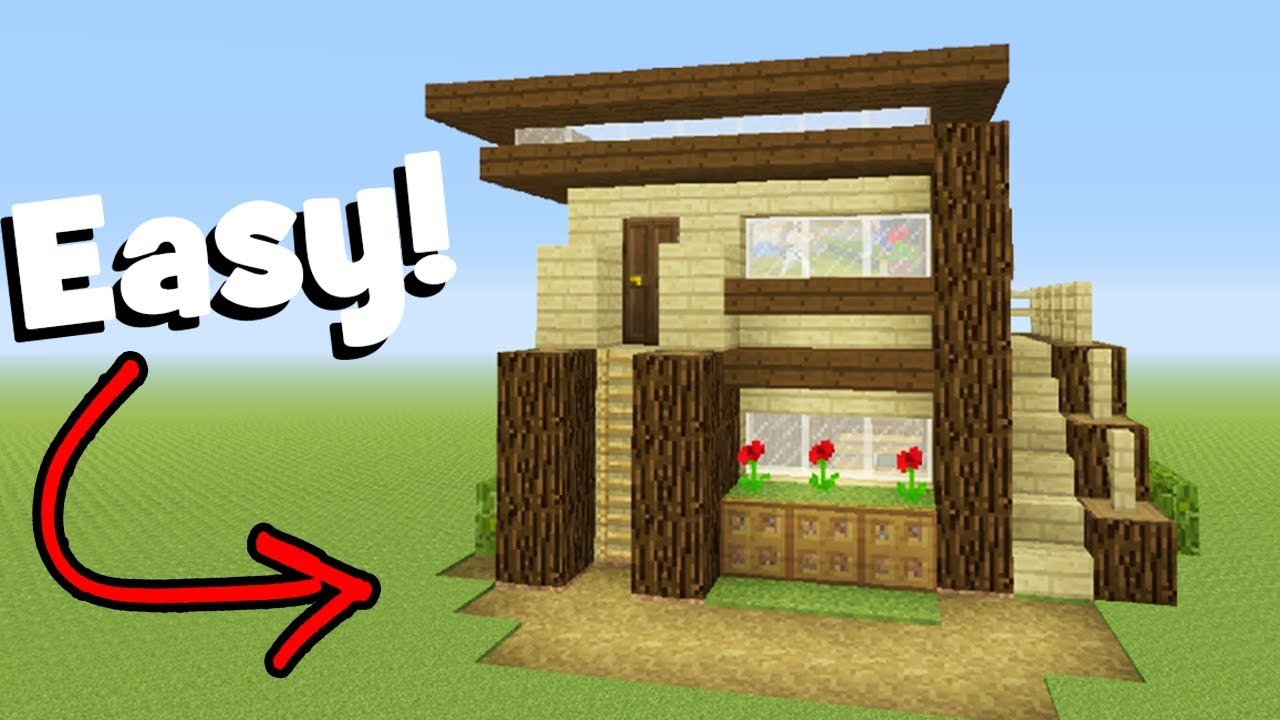 Minecraft Tutorial: How To Make A Wooden House #1 (With a Hidden Room ...