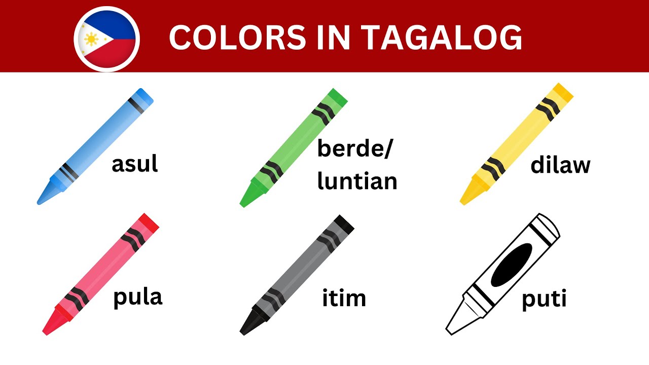 Tagalog Colors Learn Filipino Vocabulary Fast YouTube