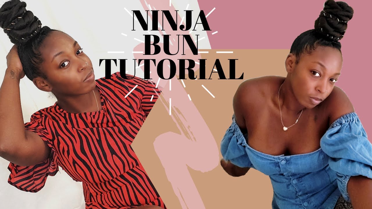 Quick and Easy Ninja Bun/ Top Knot Bun using Xpressions Pre-stretched ...