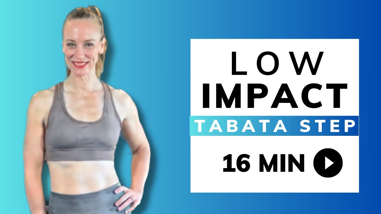 16 MIN Low Impact Tabata Step Workout // No Jumping! - YouTube