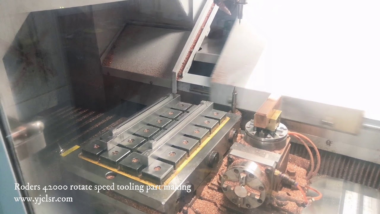 Roders 42000 rotate speed tooling part making - YouTube
