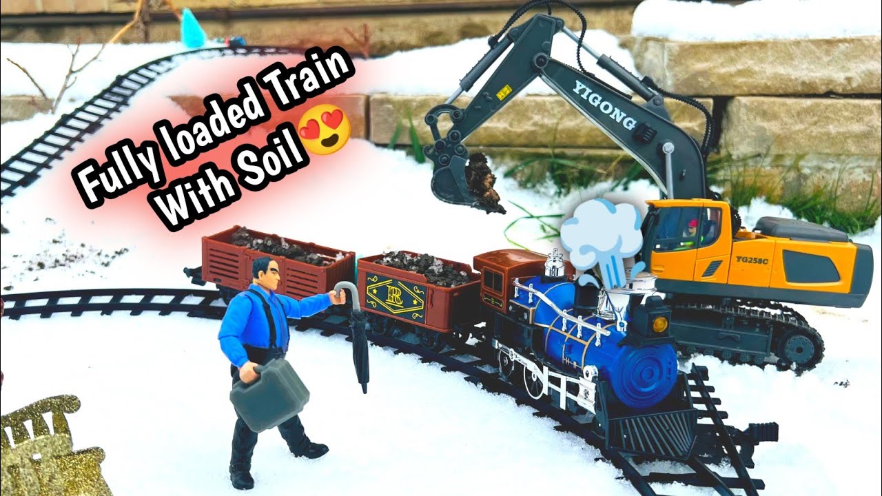 Diy Train Heavy Loaded with Soil || Diy tractor || Train Project ...
