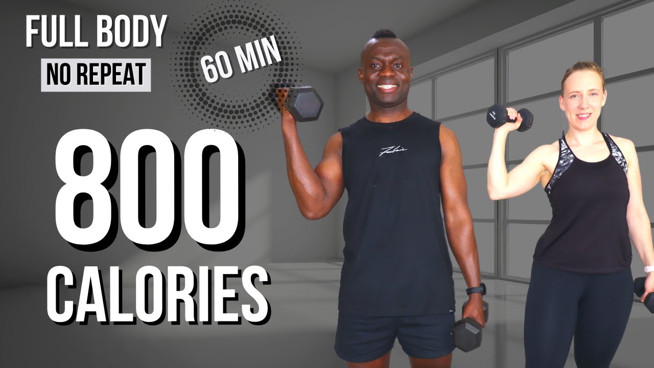 1 Hour Full Body Dumbbells Cardio HIIT Workout at home | Burn Fat ...