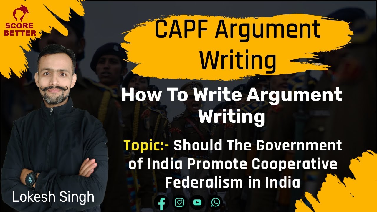 CAPF Argument Writing | How To Write a Argument - YouTube