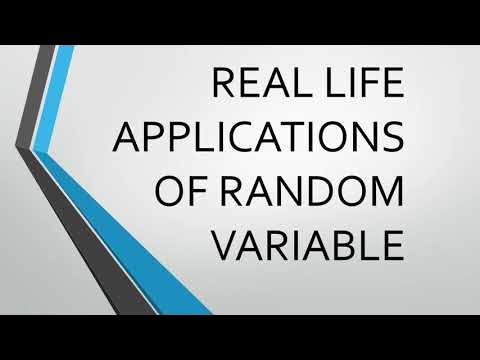 Real life applications of random variables - YouTube