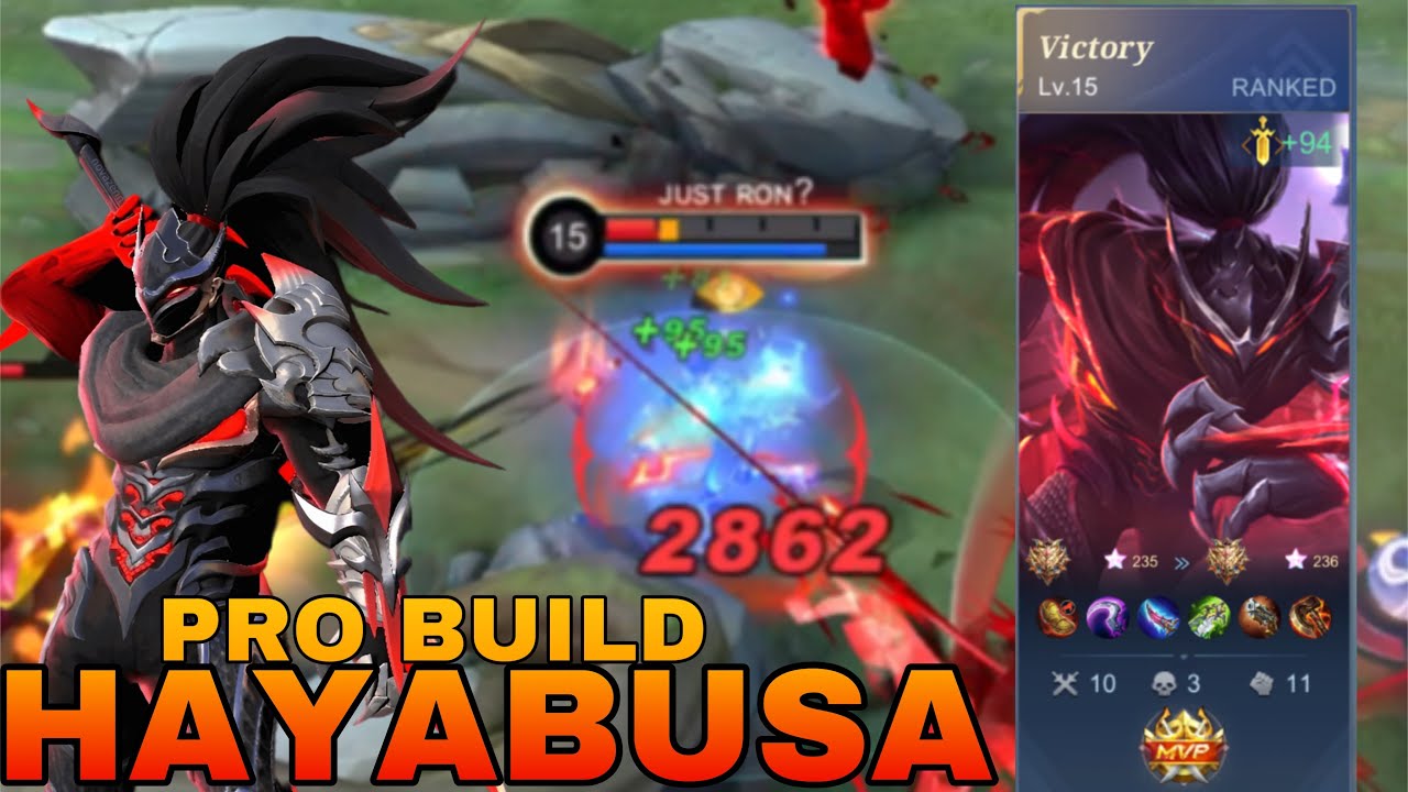 HAYABUSA PRO PLAYER BEST BUILD & EMBLEM 3 MINUTES HUNTER STRIKE IN RANK ...