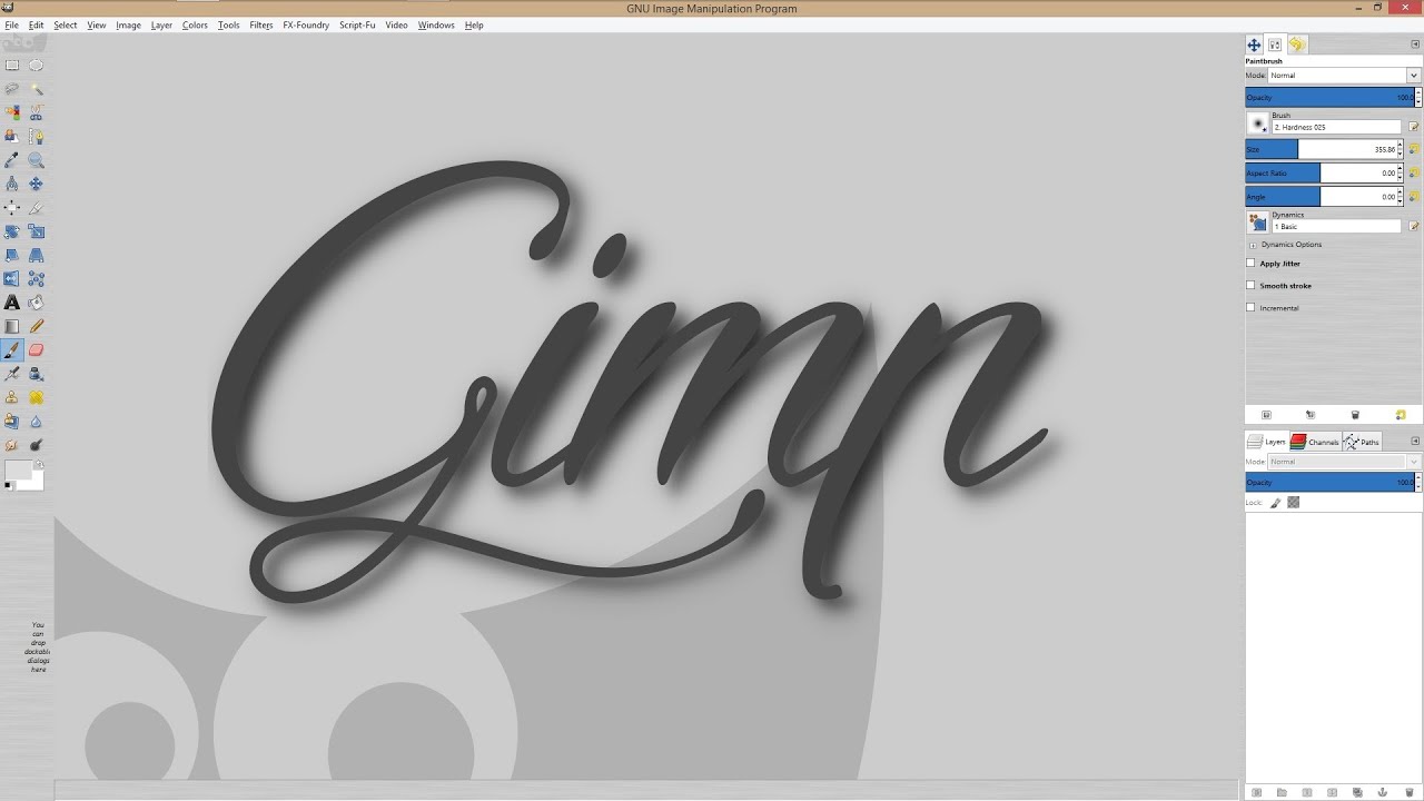 How to set up your work space in Gimp 2.8.10 - YouTube