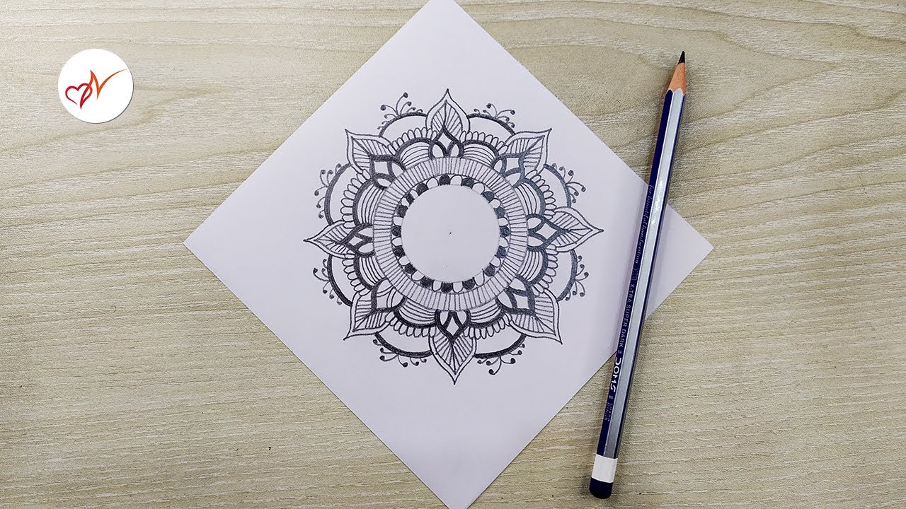 Easy mandala art for beginners | How to draw mandala design - YouTube