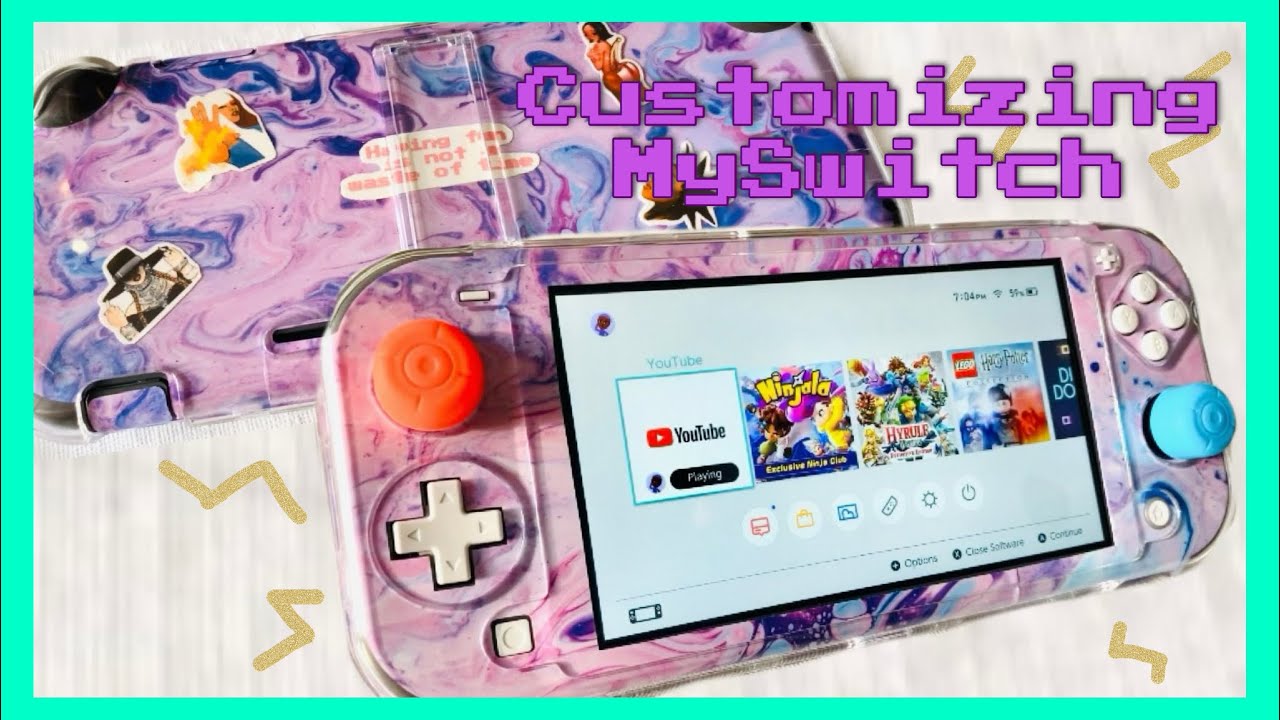 Purple Bubble Bath Nintendo Switch Lite Makeover 💜| Customizing My ...