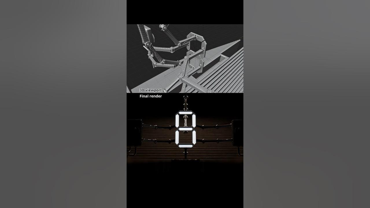 Mechanical seven segment display (alternate angle) #b3d - YouTube