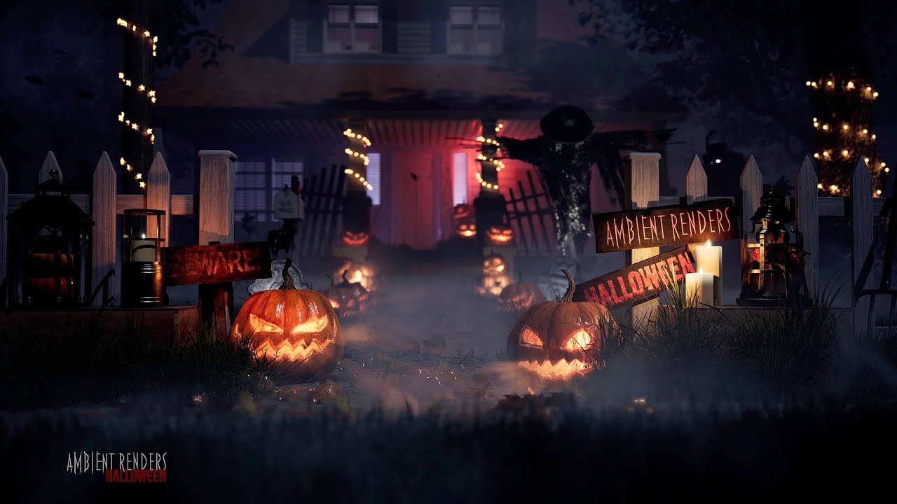 Haunted House At Halloween | Wind Sounds For Sleeping | 4K - YouTube