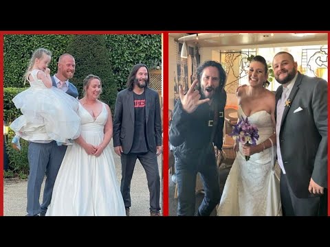 Keanu Reeves surprises couple at their wedding in england - YouTube